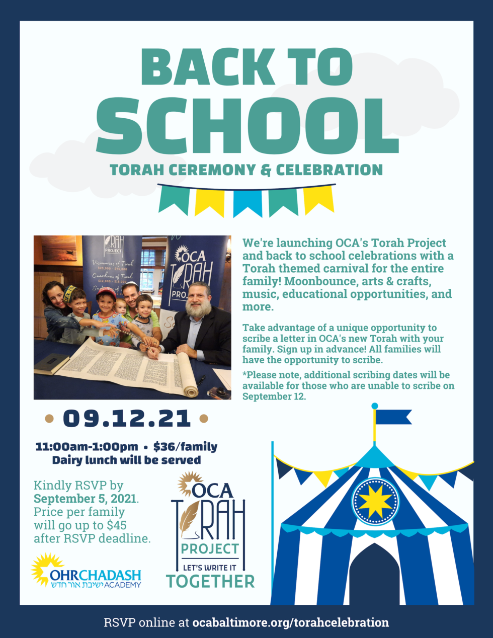 Back To School Torah Celebration | Ohr Chadash Academy